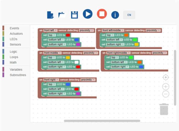 Mit Blockly Programmieren - Thymio